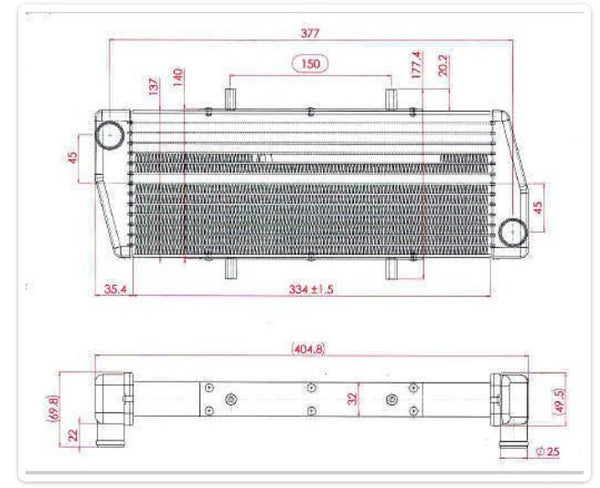 Radiateur d'eau nouveau modèle adaptable pour Rotax 912 912 ULS 4T